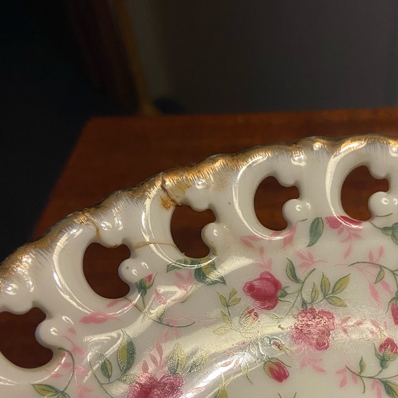 Lefton | Accents | Vintage Lefton Rose Chintz Compote Dish | Poshmark